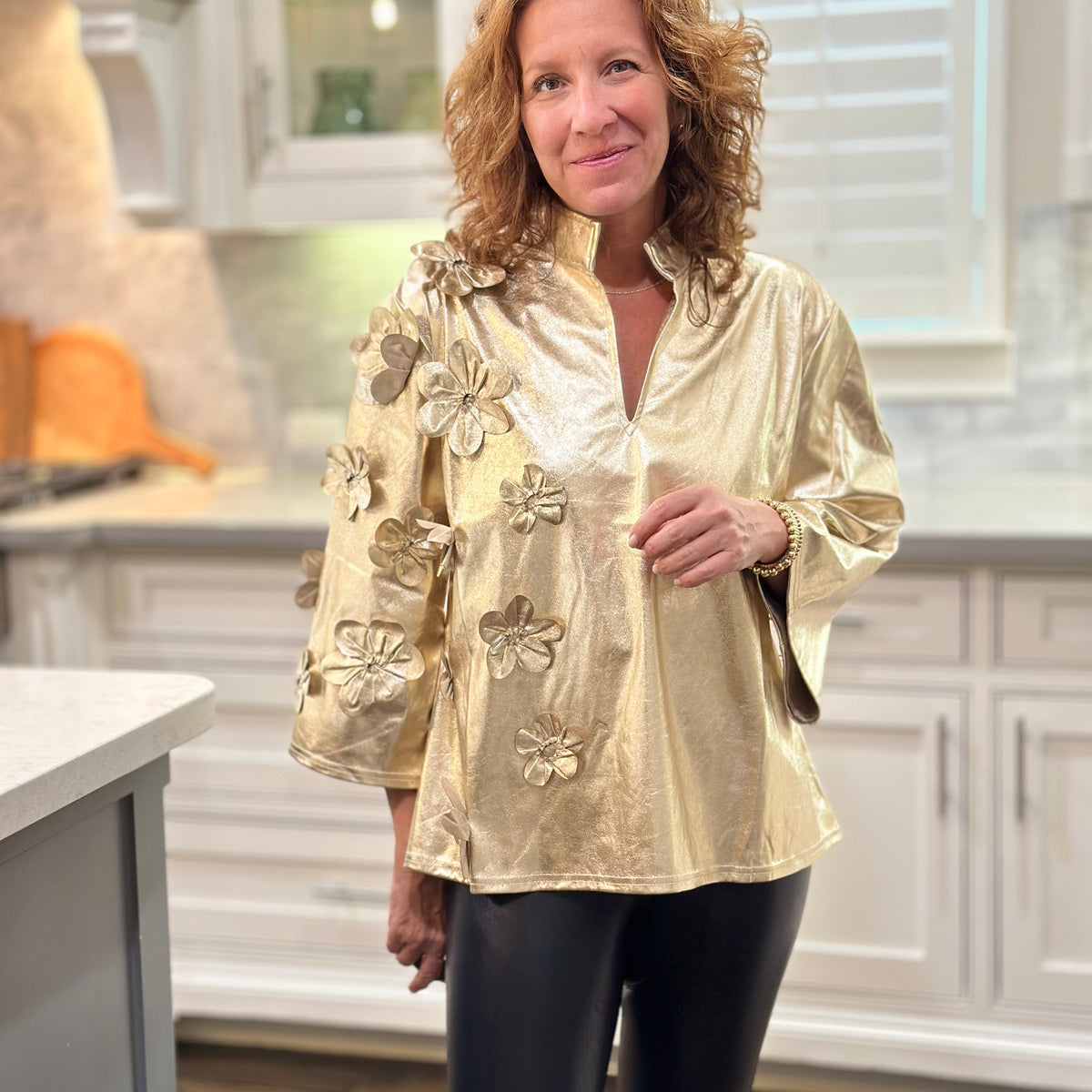 Caryn Lawn Audrey Leather Top in Champagne – CAS curate.admire.style