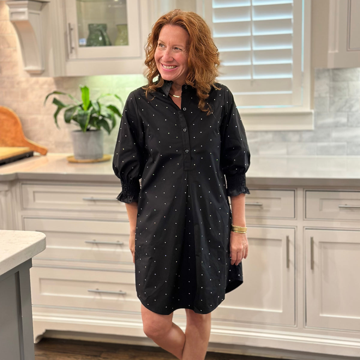 Caryn Lawn - Kimberly Sparkle Dress in Black – CAS curate.admire.style