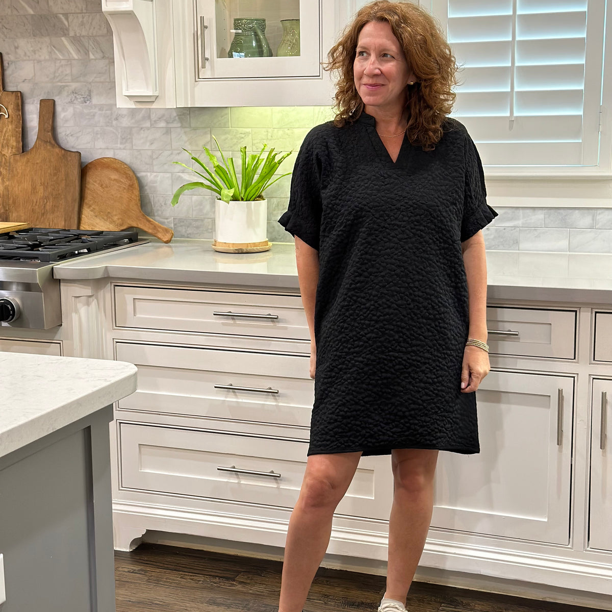 Caryn Lawn Annie Quilted Dress in Black – CAS curate.admire.style