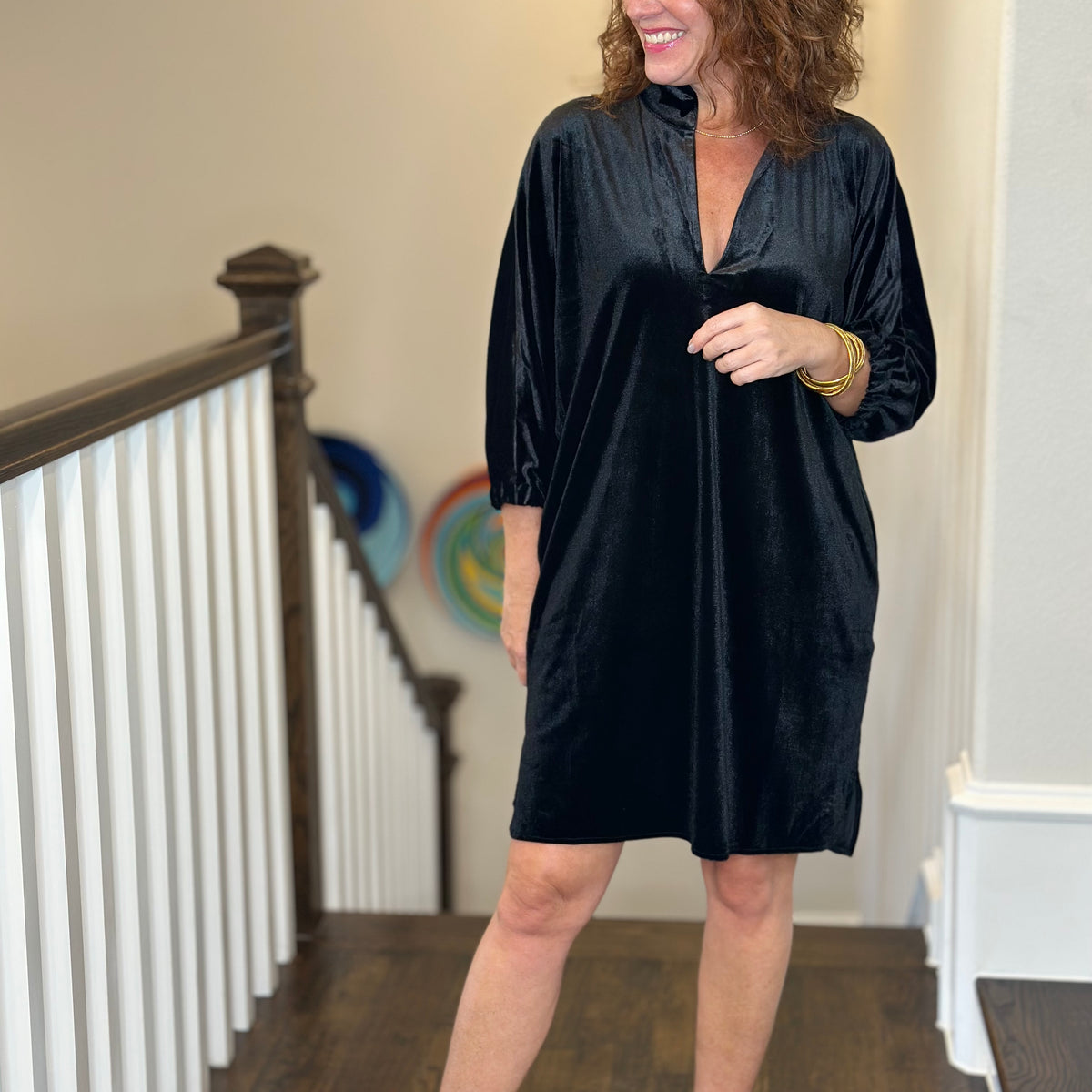 Caryn Lawn Betsy Collar Velvet Dress in Black – CAS curate.admire.style