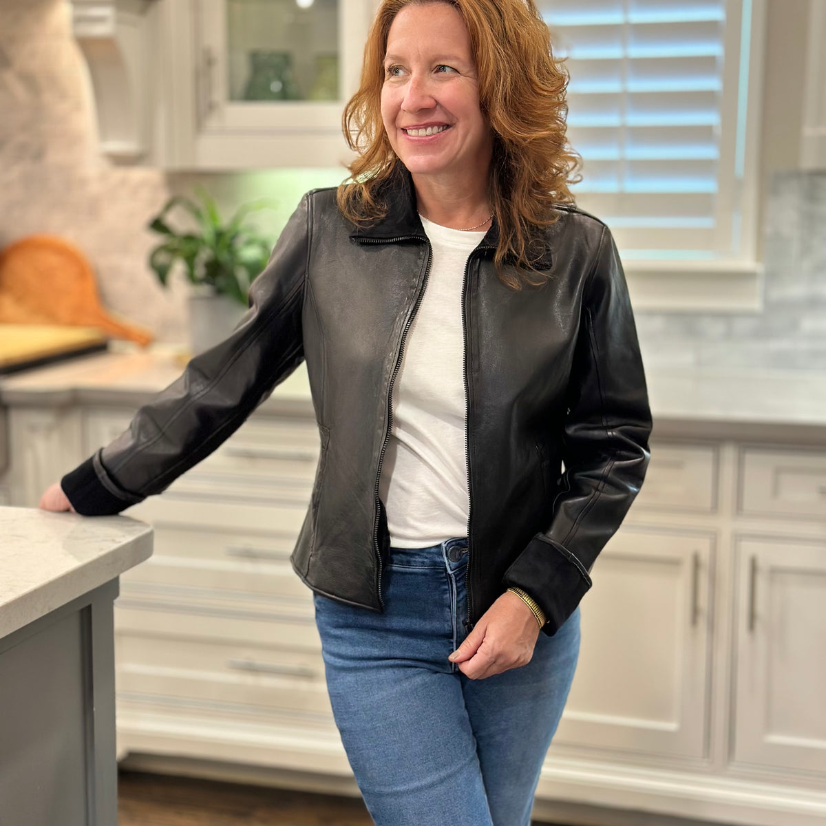 Mauritius - Tabitha Leather Jacket in Black – CAS curate.admire.style