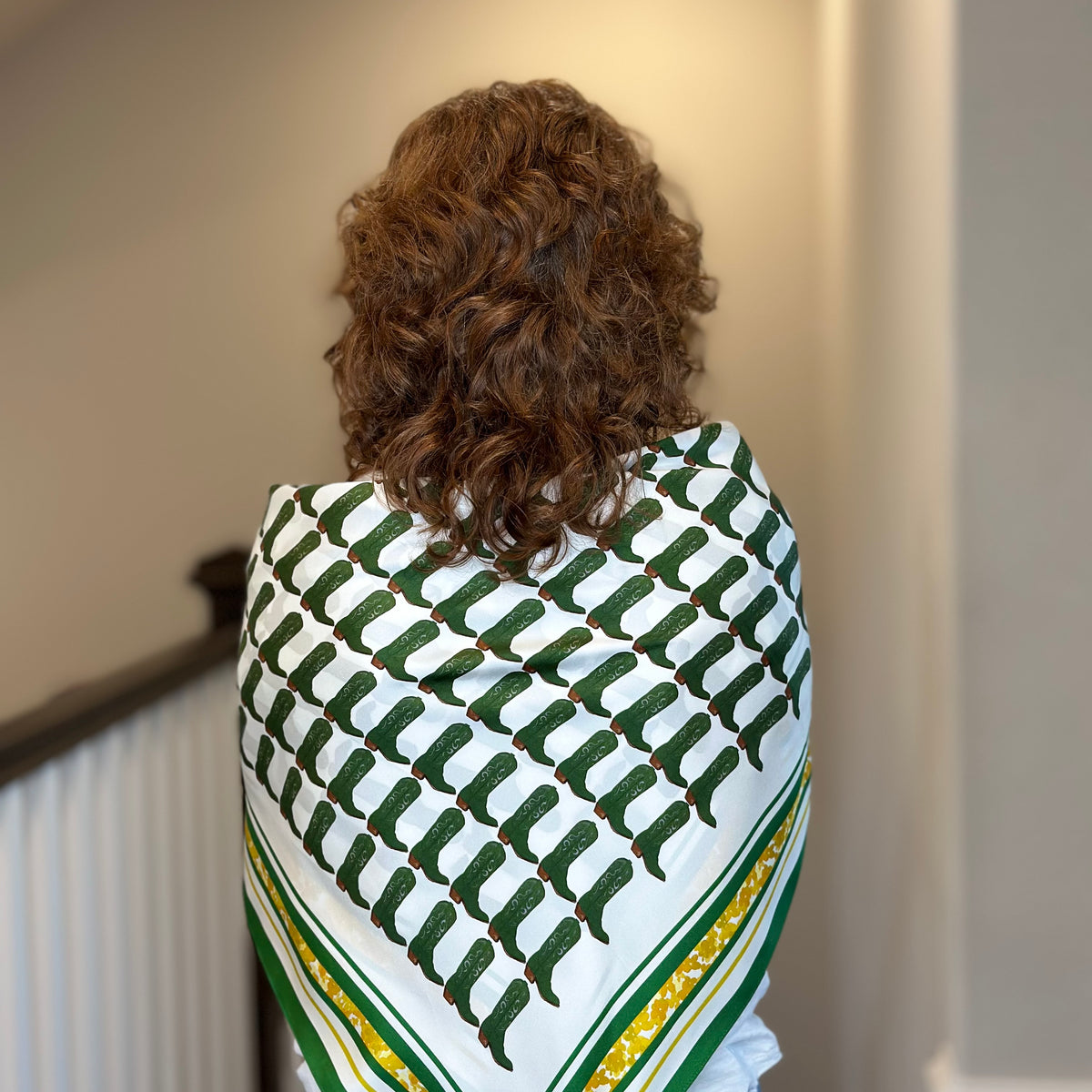 Brooke Wright - Green Boot Scarf – CAS curate.admire.style