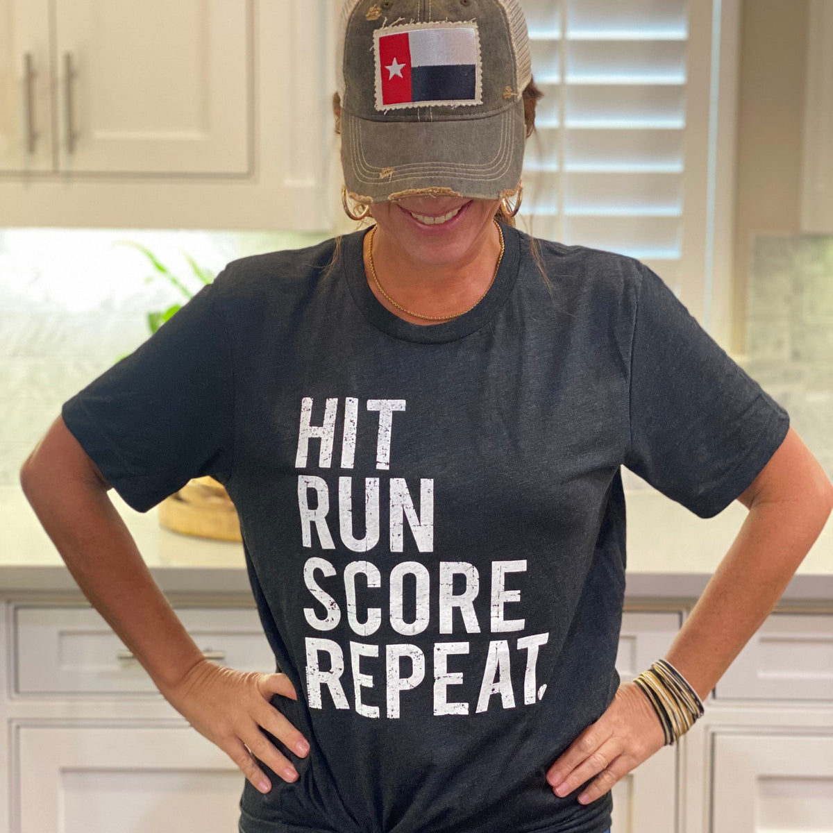 Hit Run Score Repeat Tee Shirt – CAS curate.admire.style